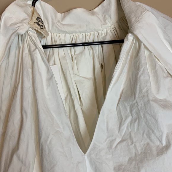 A.W.A.K.E. | Tops | Awake Gathered Collar Voluminous Blouse White ...